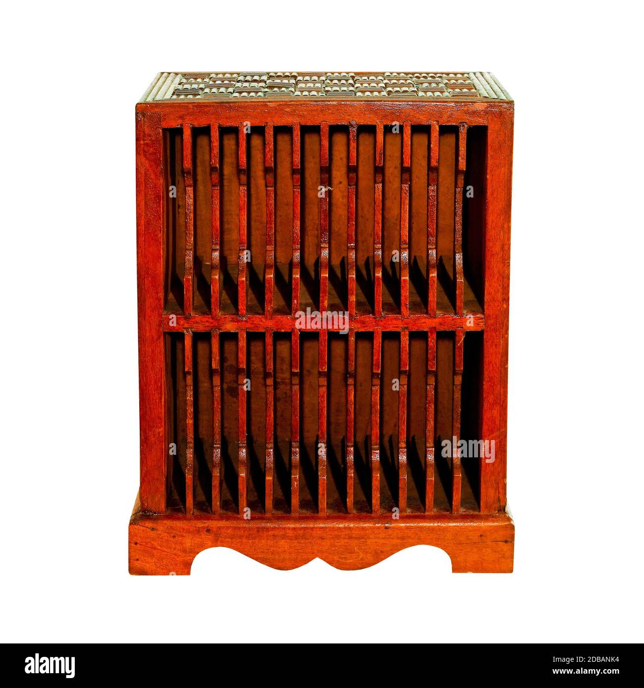 Wooden CD rack isolated included clipping path Stock Photo - Alamy