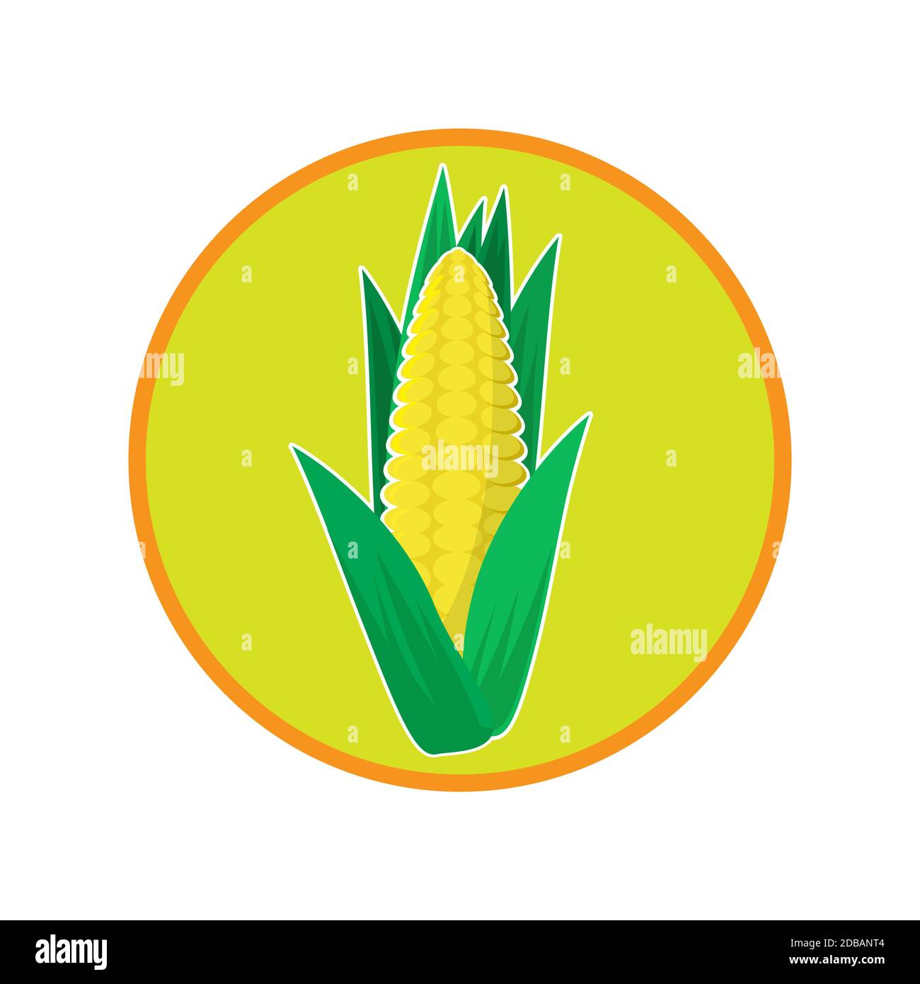 Fresh Yellow Corn Icon. Natural Vegetable Seeds. Corncob Logo Design ...