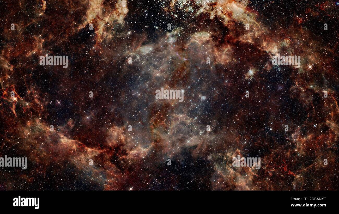 Deep space art. Nebulas, galaxies and stars in beautiful composition ...