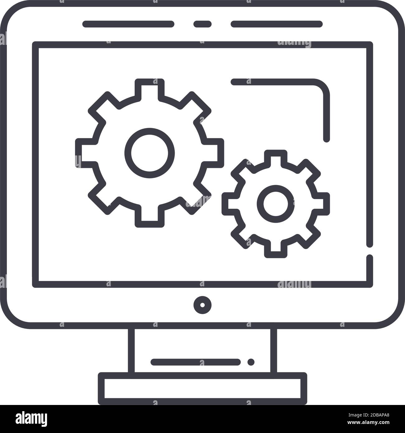 Software concept icon, linear isolated illustration, thin line vector ...