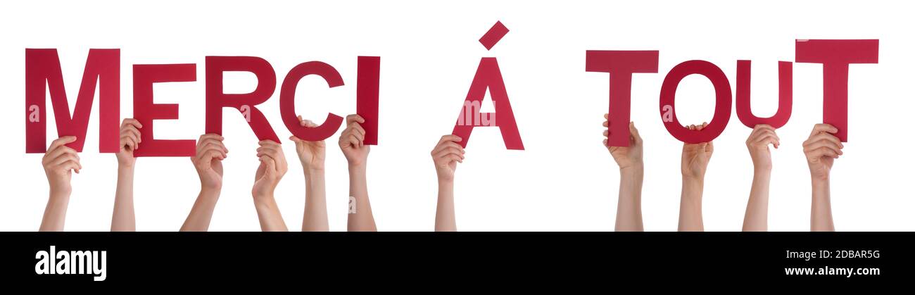 Merci Cut Out Stock Images & Pictures - Alamy