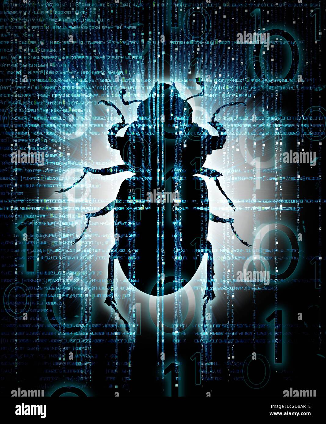 high quality digital bug illustration Stock Photo - Alamy