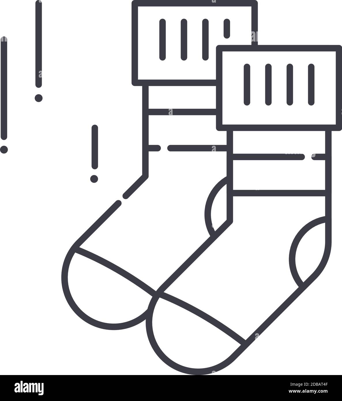 Socks icon, linear isolated illustration, thin line vector, web design ...
