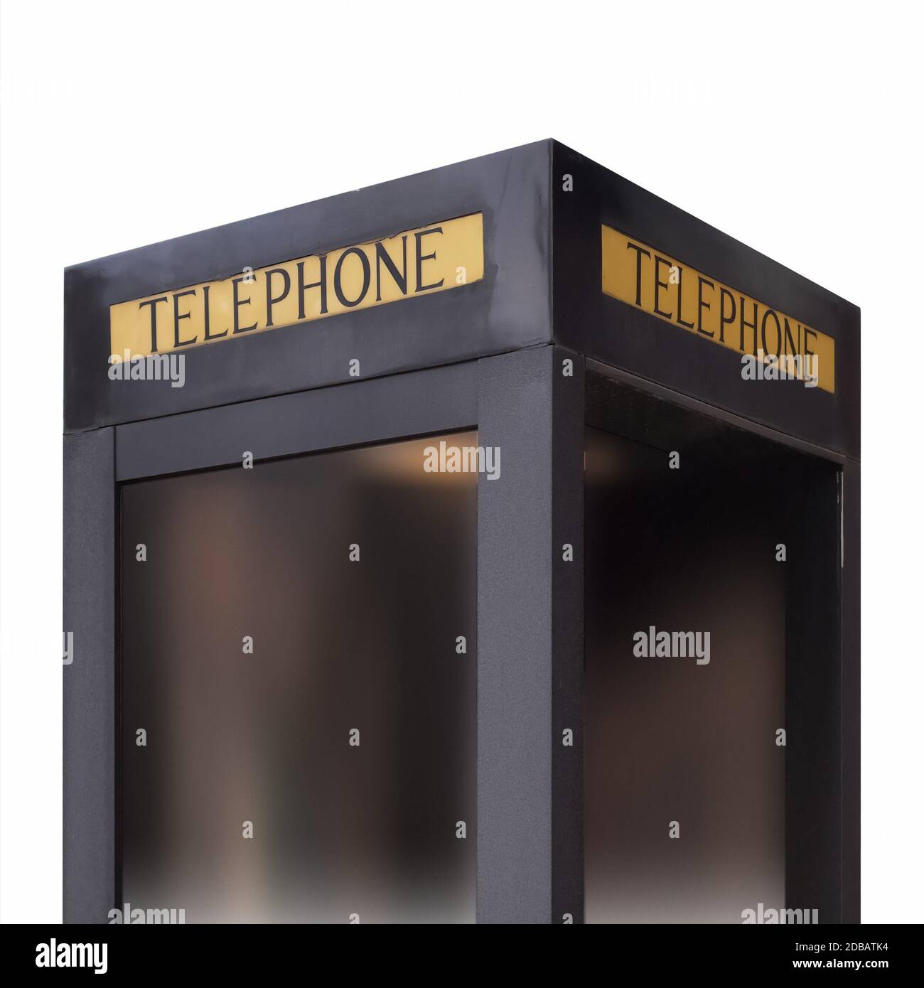 modern telephone box isolated over white background Stock Photo - Alamy