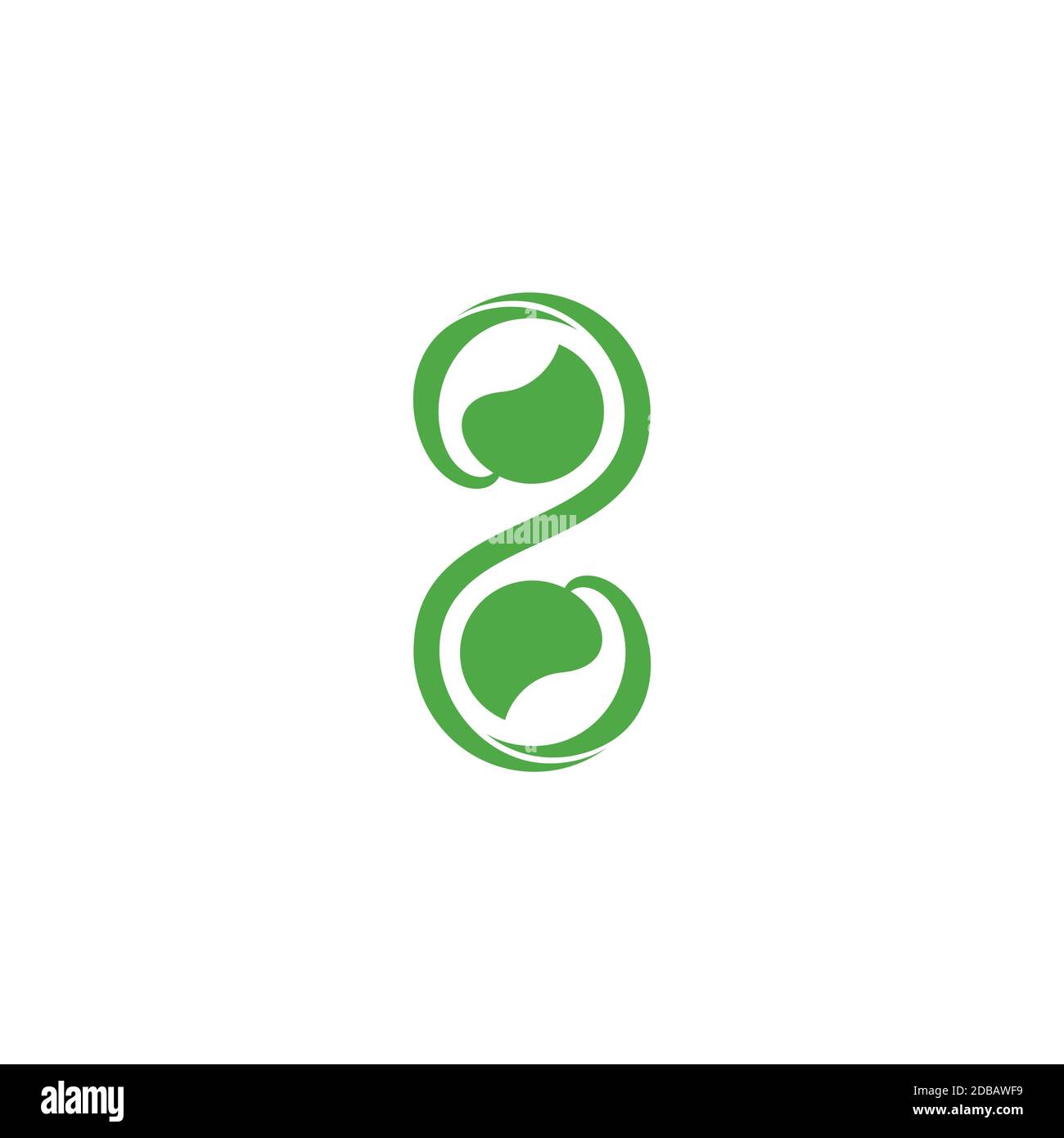 Simple leaf swirl loop Cut Out Stock Images & Pictures - Alamy