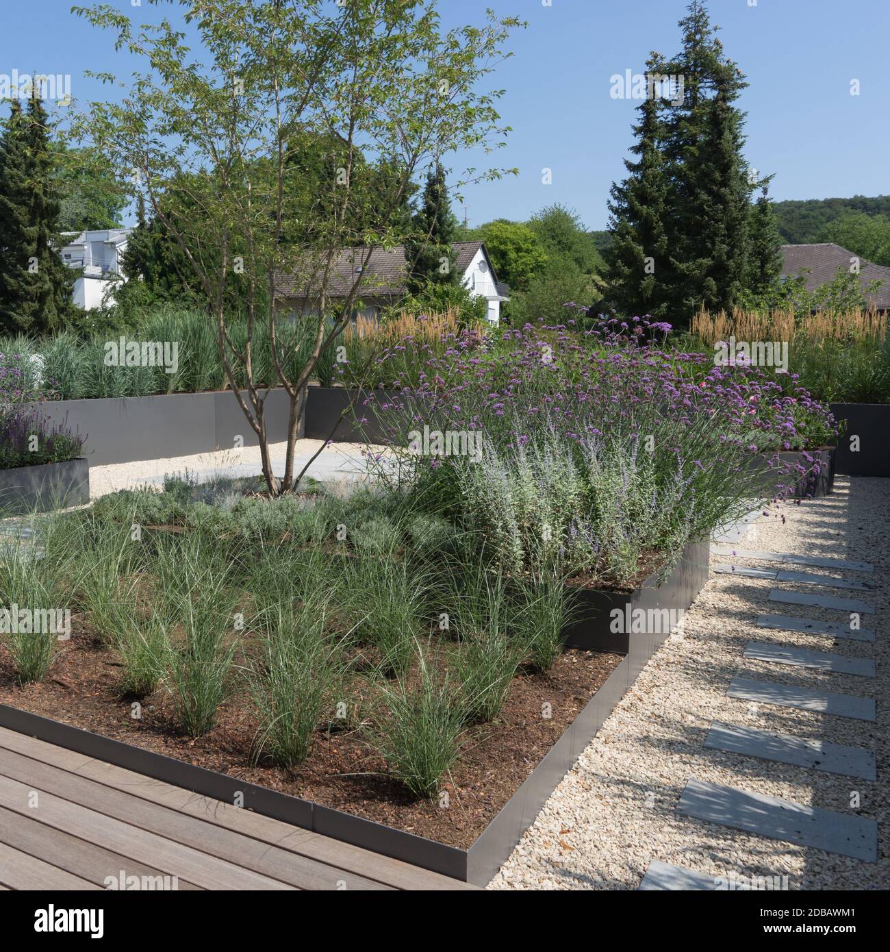 Modern garden design landscape architecture hi-res stock photography ...