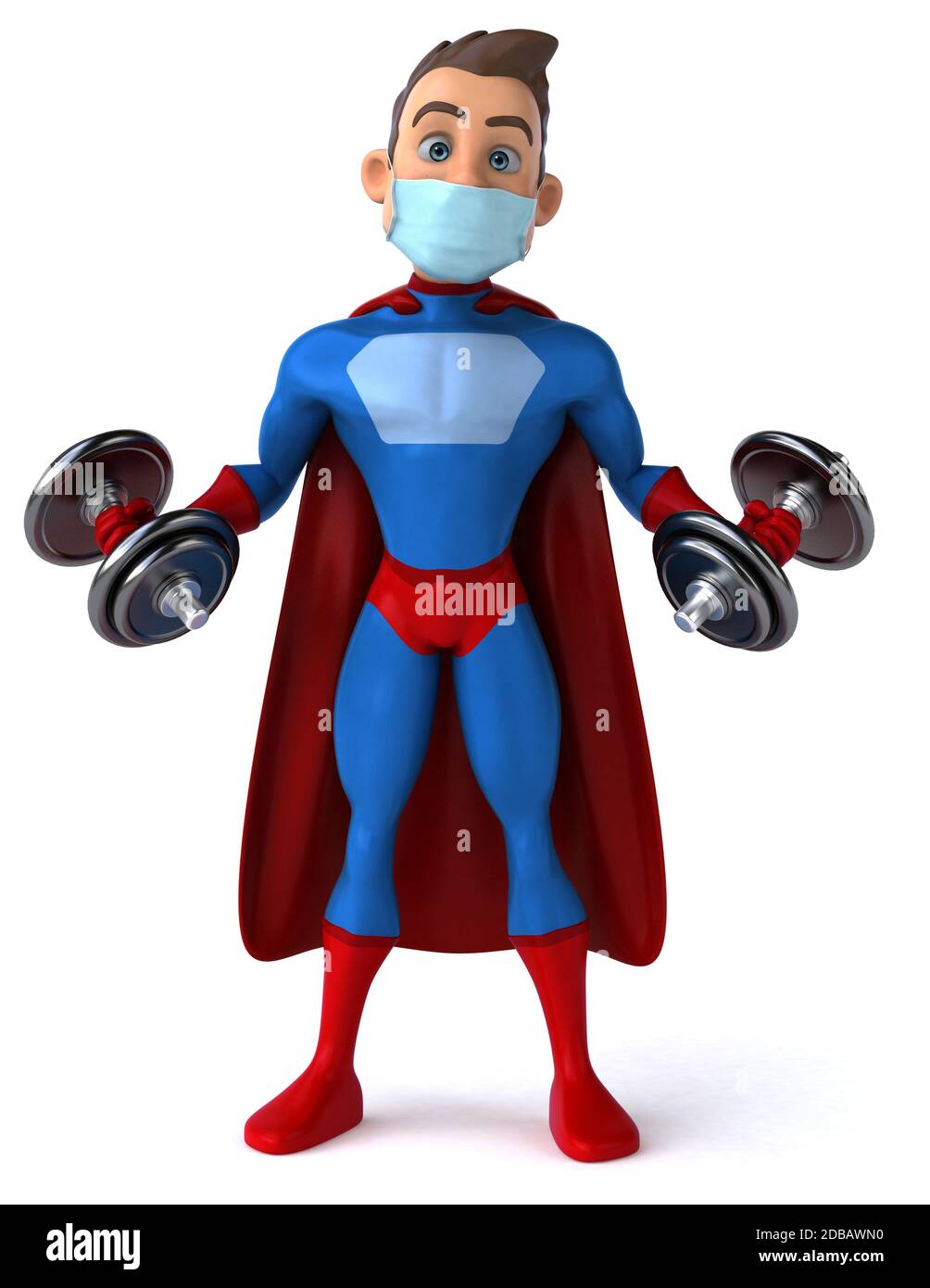 3D illustration of a cartoon character with a mask Stock Photo - Alamy