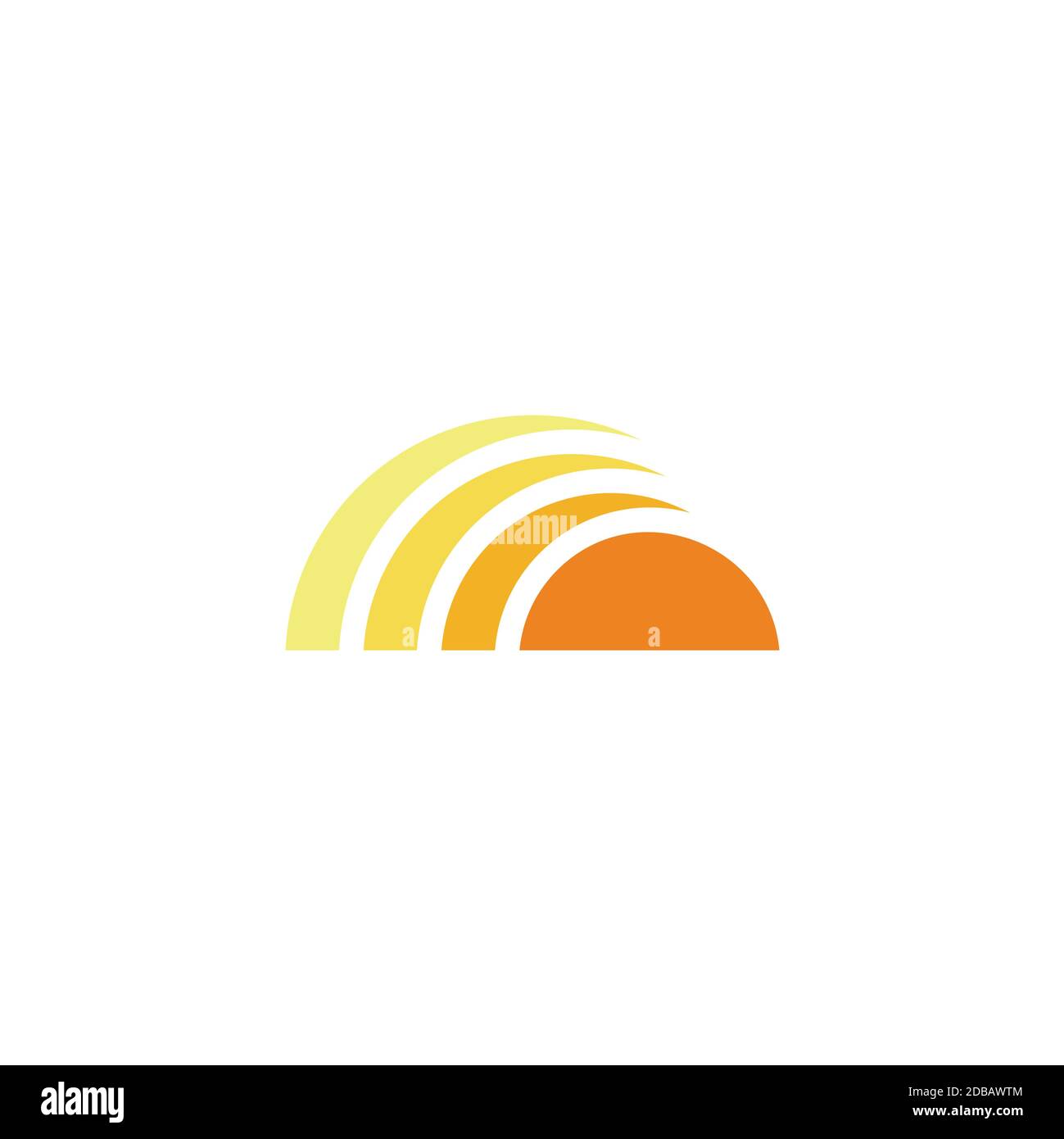 simple geometric gradient sun rays symbol logo vector Stock Vector ...