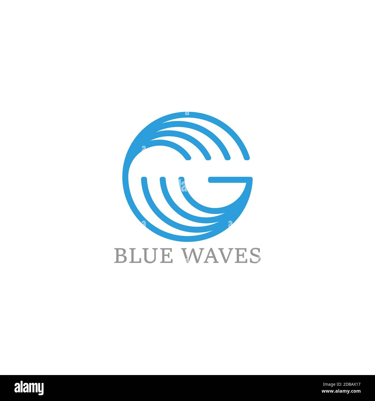 Minimal blue linear simple Stock Vector Images - Alamy