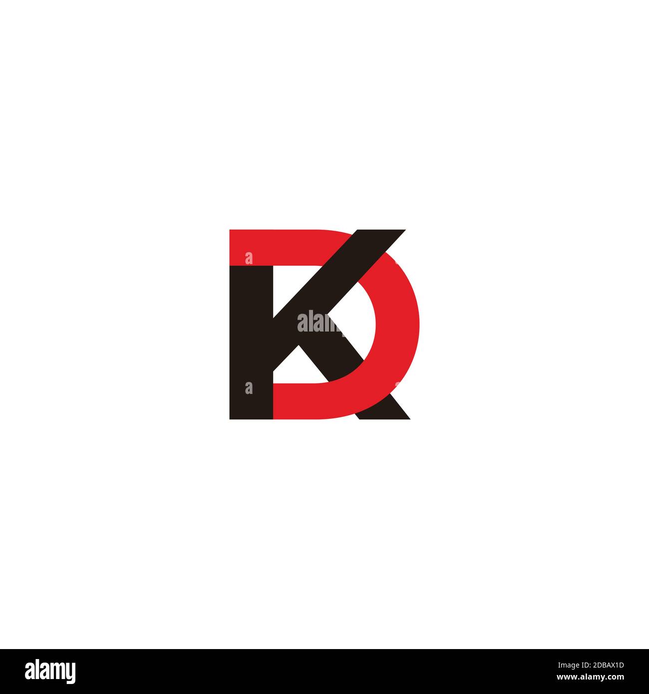 letter kd linked overlap colorful simple logo vector Stock Vector Image ...