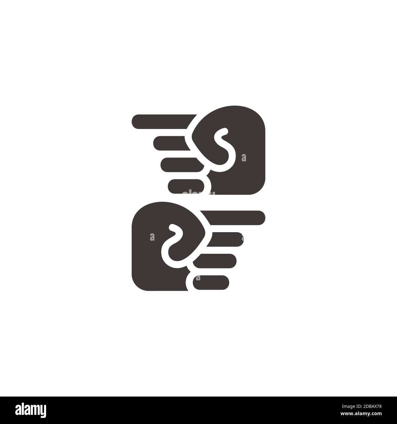 Cartoon pointing arrow symbol Cut Out Stock Images & Pictures - Alamy