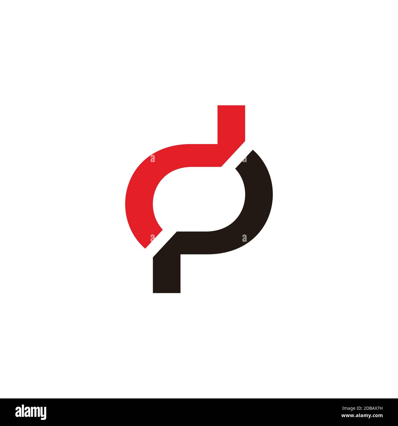 abstract letter dp simple geometric line logo vector Stock Vector Image ...