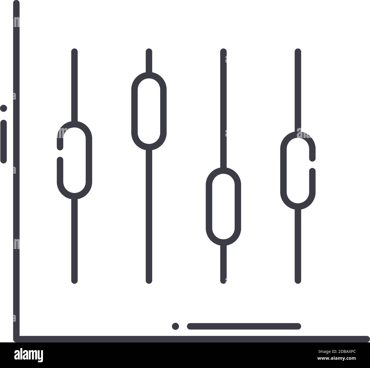 Technical analysis icon, linear isolated illustration, thin line vector ...