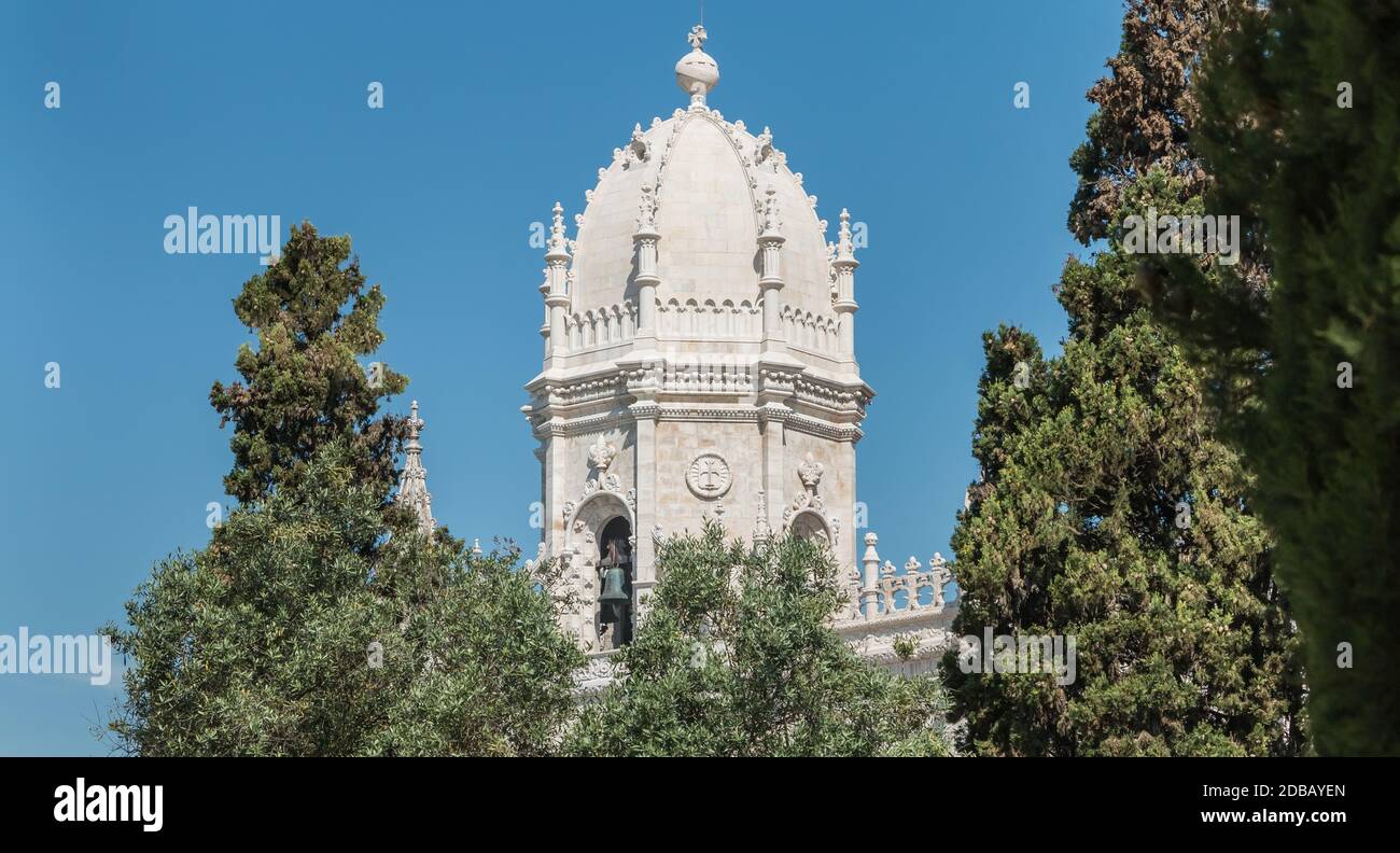 architectural detail of the holy mary church of Belem (Igreja de Santa ...