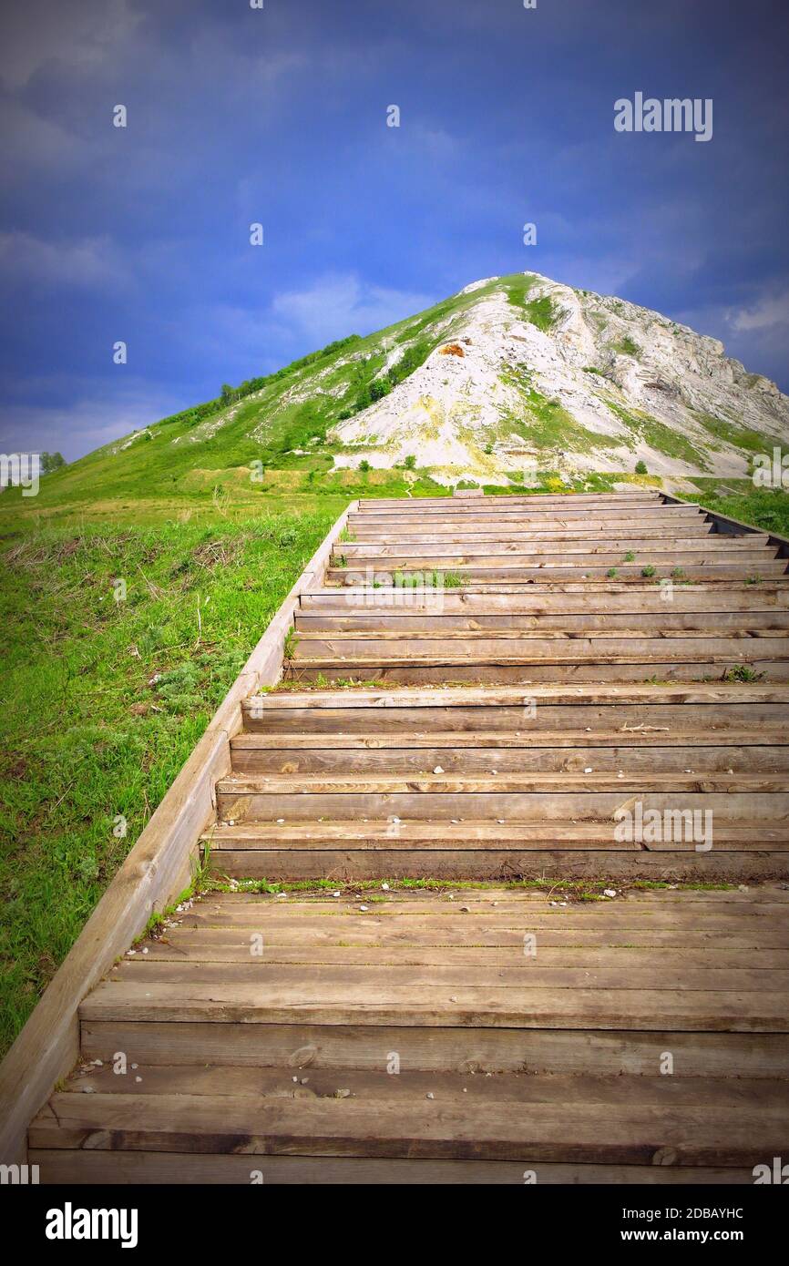 The stairs up the hill and to the heavens Stock Photo - Alamy