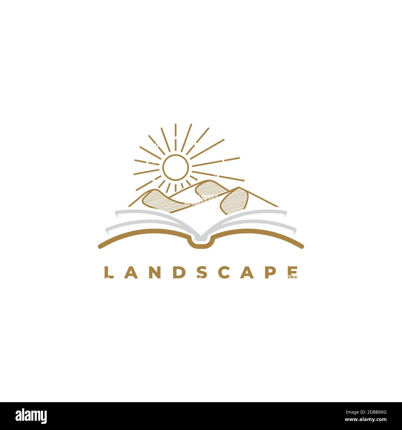 Landscape book logo design vector template Stock Vector Image & Art - Alamy
