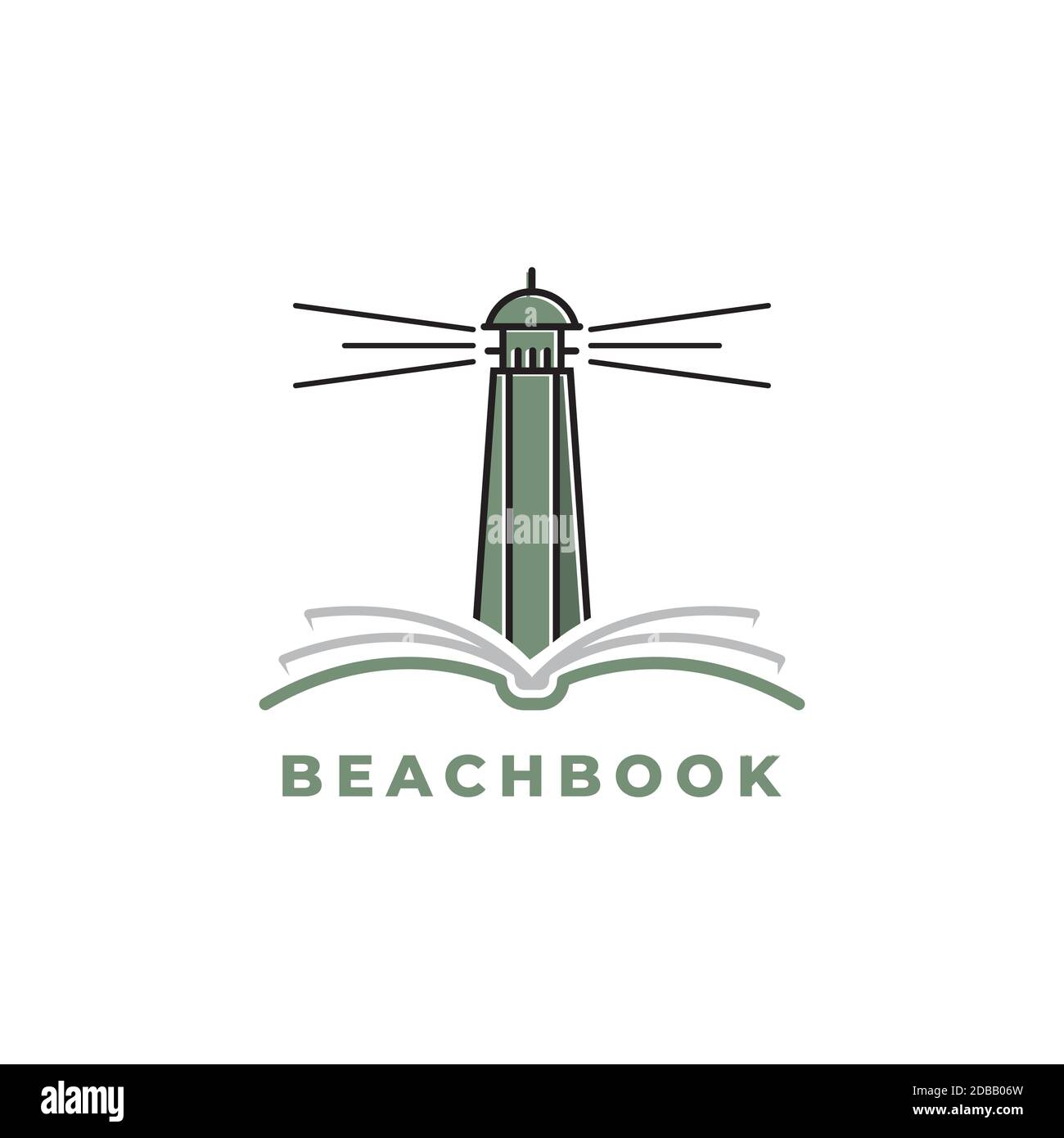 Beacon with book logo design inspiration Stock Vector Image & Art - Alamy