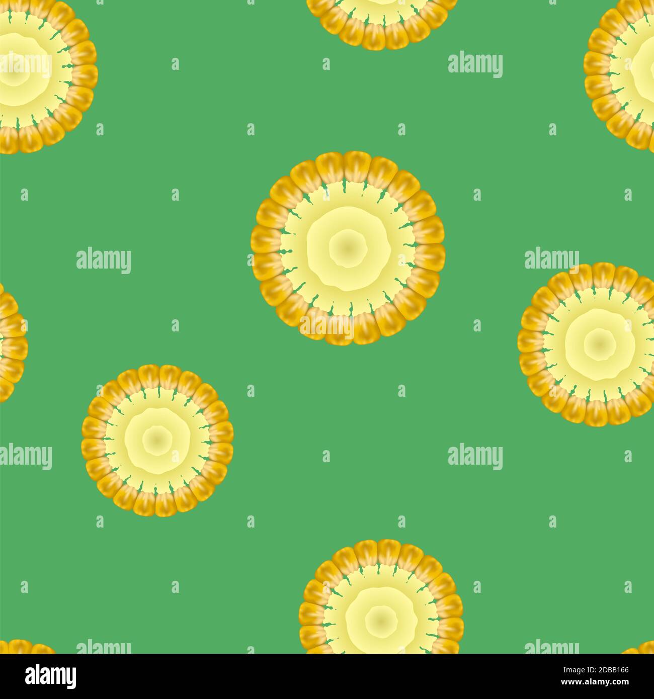 Organic Yellow Fresh Corn Pattern. Natural Gold Sweet Food Background ...