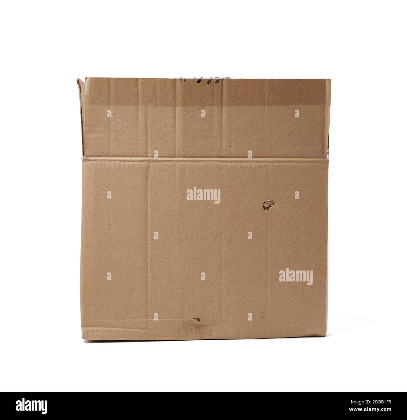 open big empty brown square cardboard box for transporting goods ...