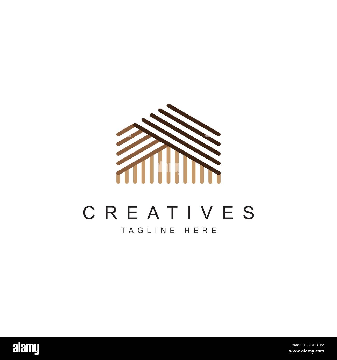 Wood house logo design symbol illustration vector template Stock Vector ...