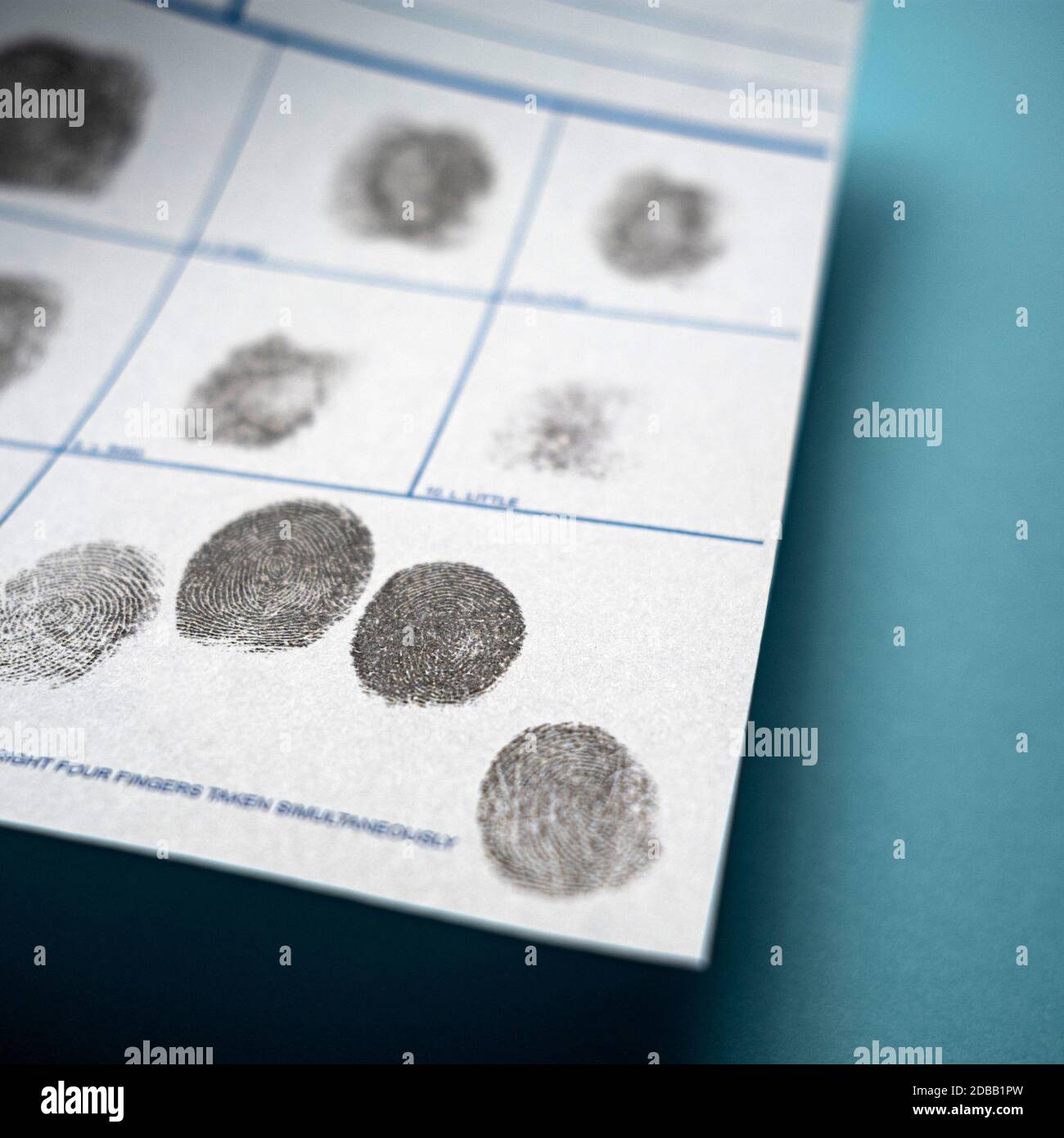 Fingerprints on form Stock Photo - Alamy