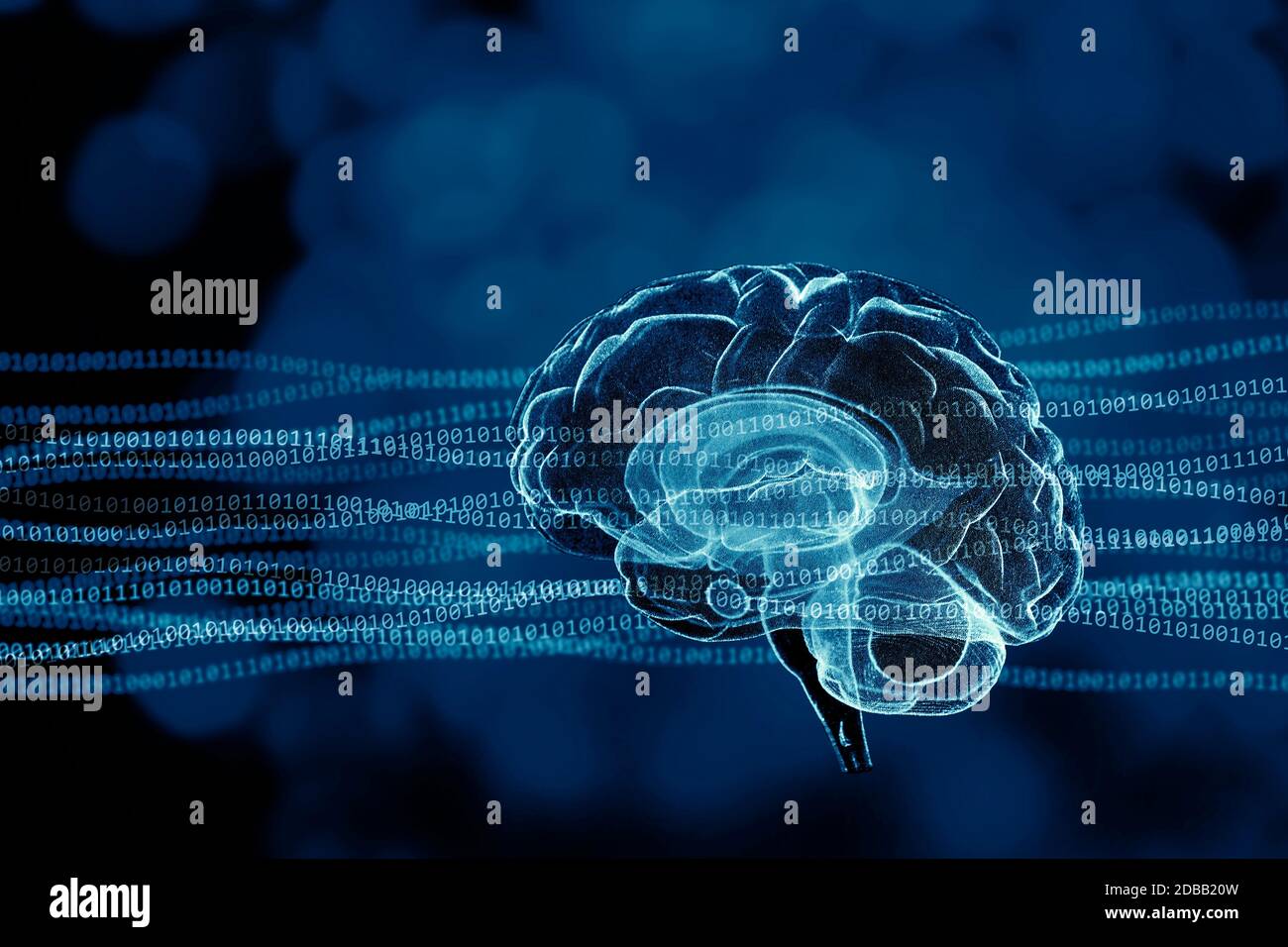 Abstract illustration of human brain Stock Photo - Alamy