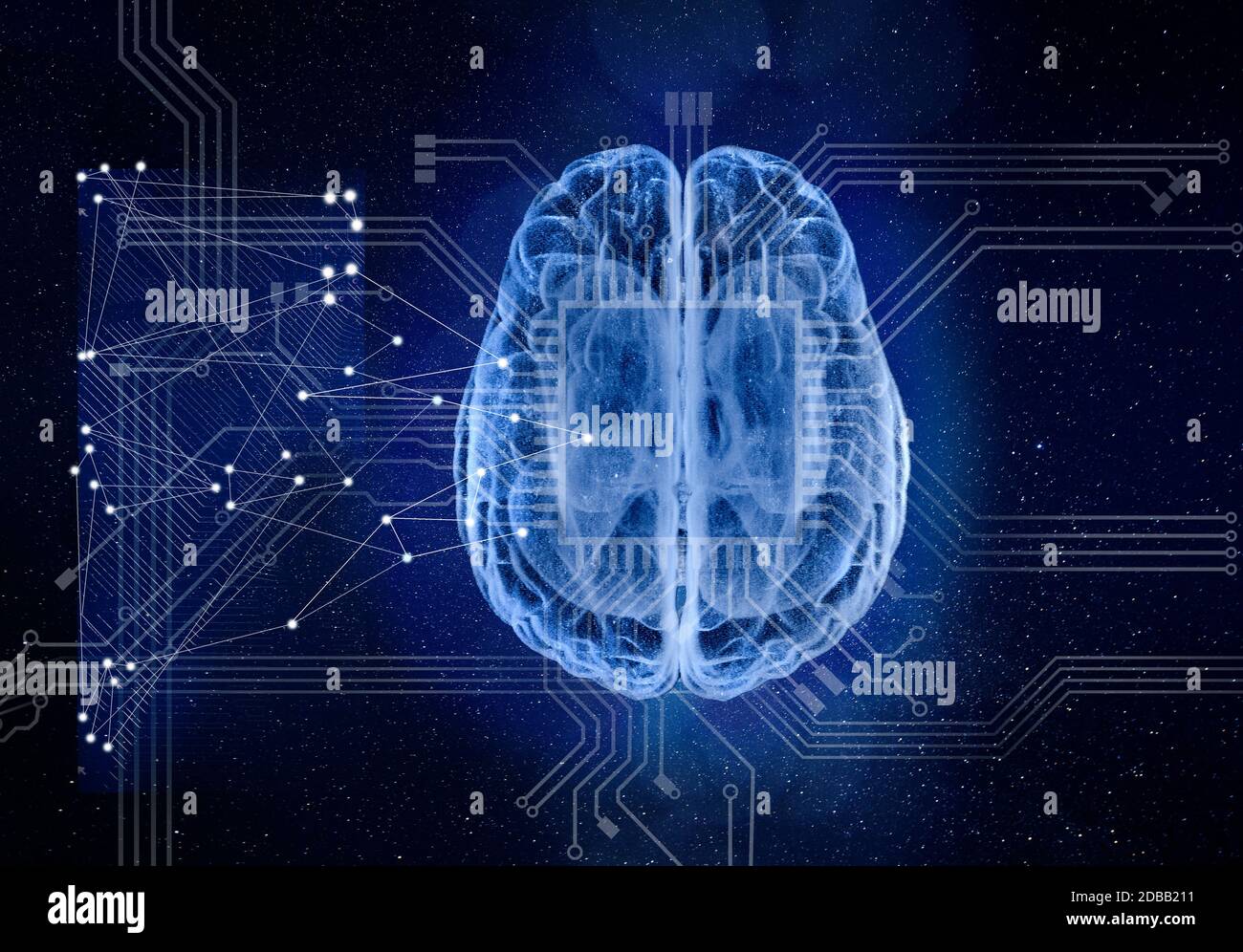 Abstract illustration of human brain Stock Photo - Alamy