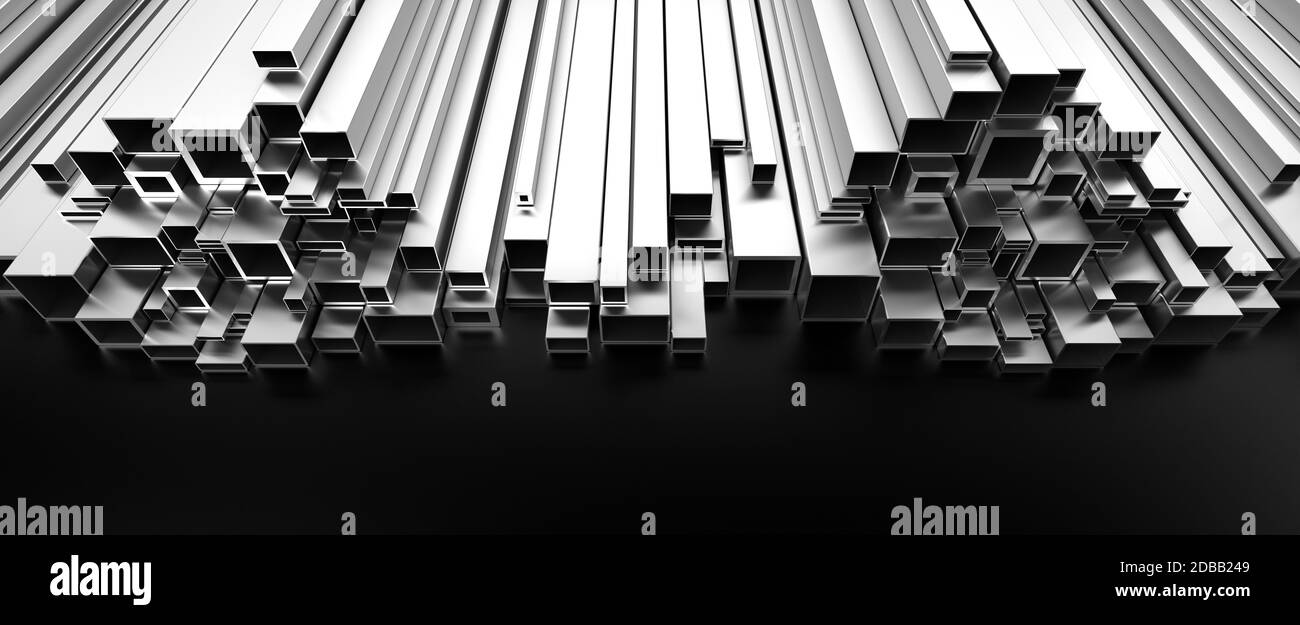 Metal profile on dark background Stock Photo - Alamy