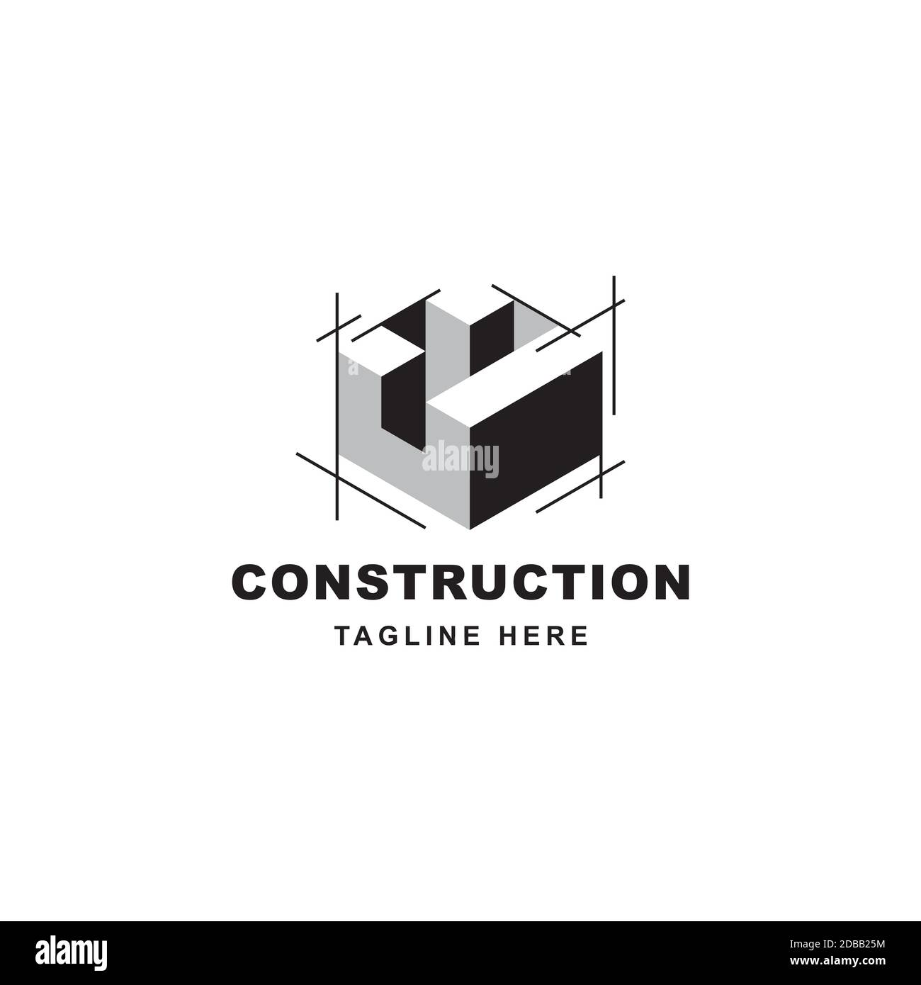 Construction logo design symbol vector template.Architect illustration ...