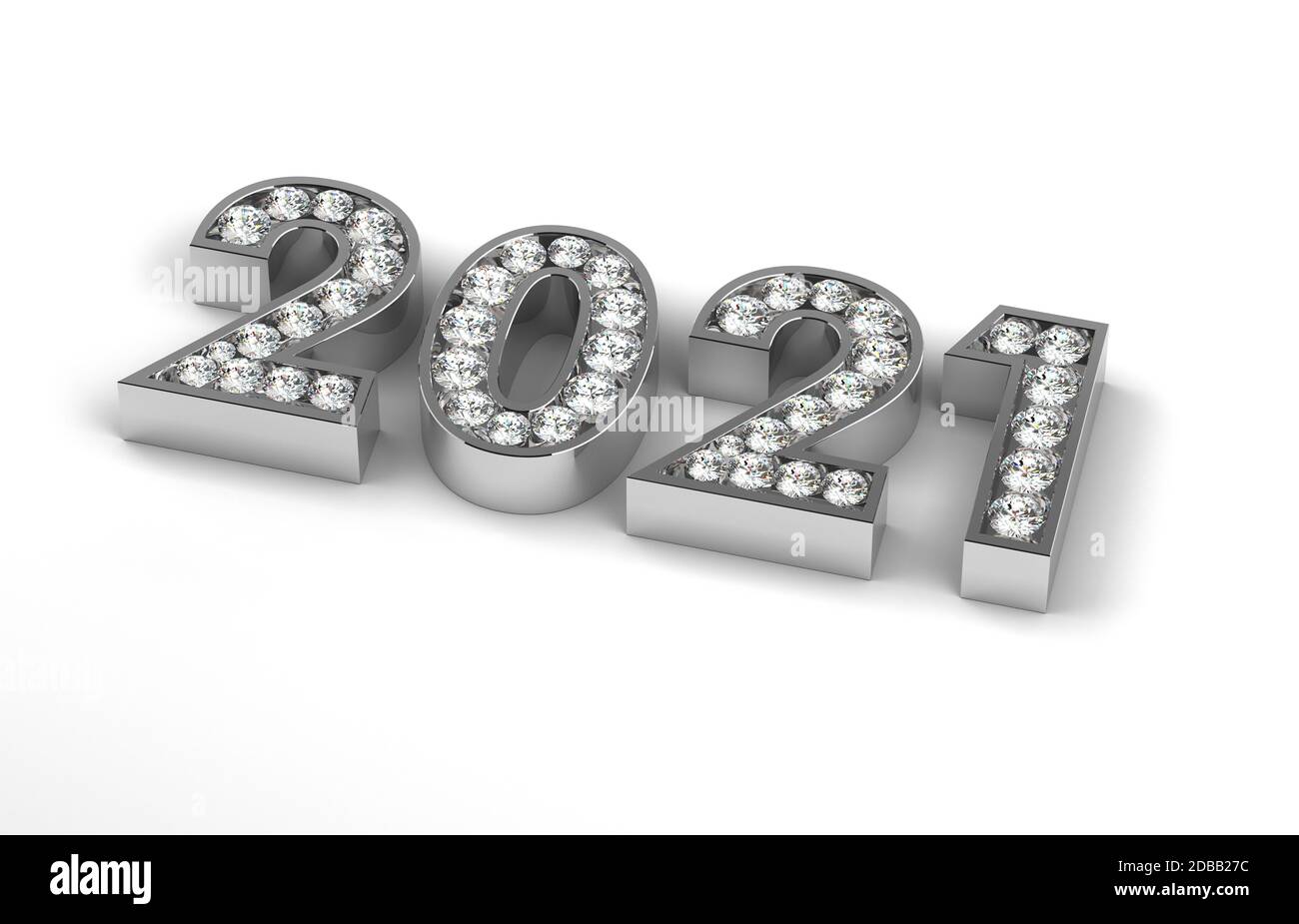 New Year Date With Diamonds 2021 Stock Photo - Alamy