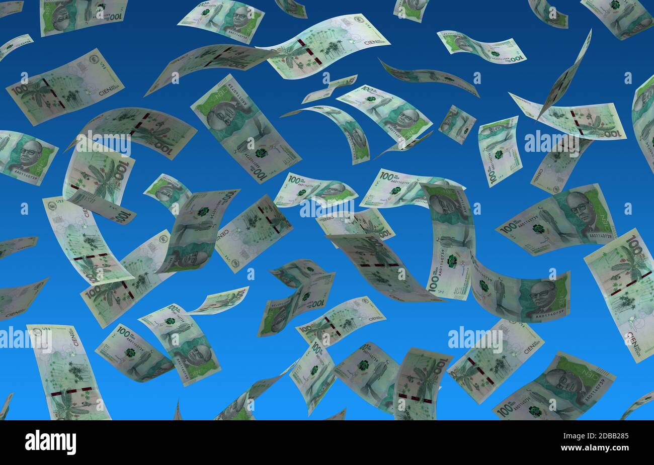 Flying Colombian Pesos (isolated with clipping path Stock Photo - Alamy