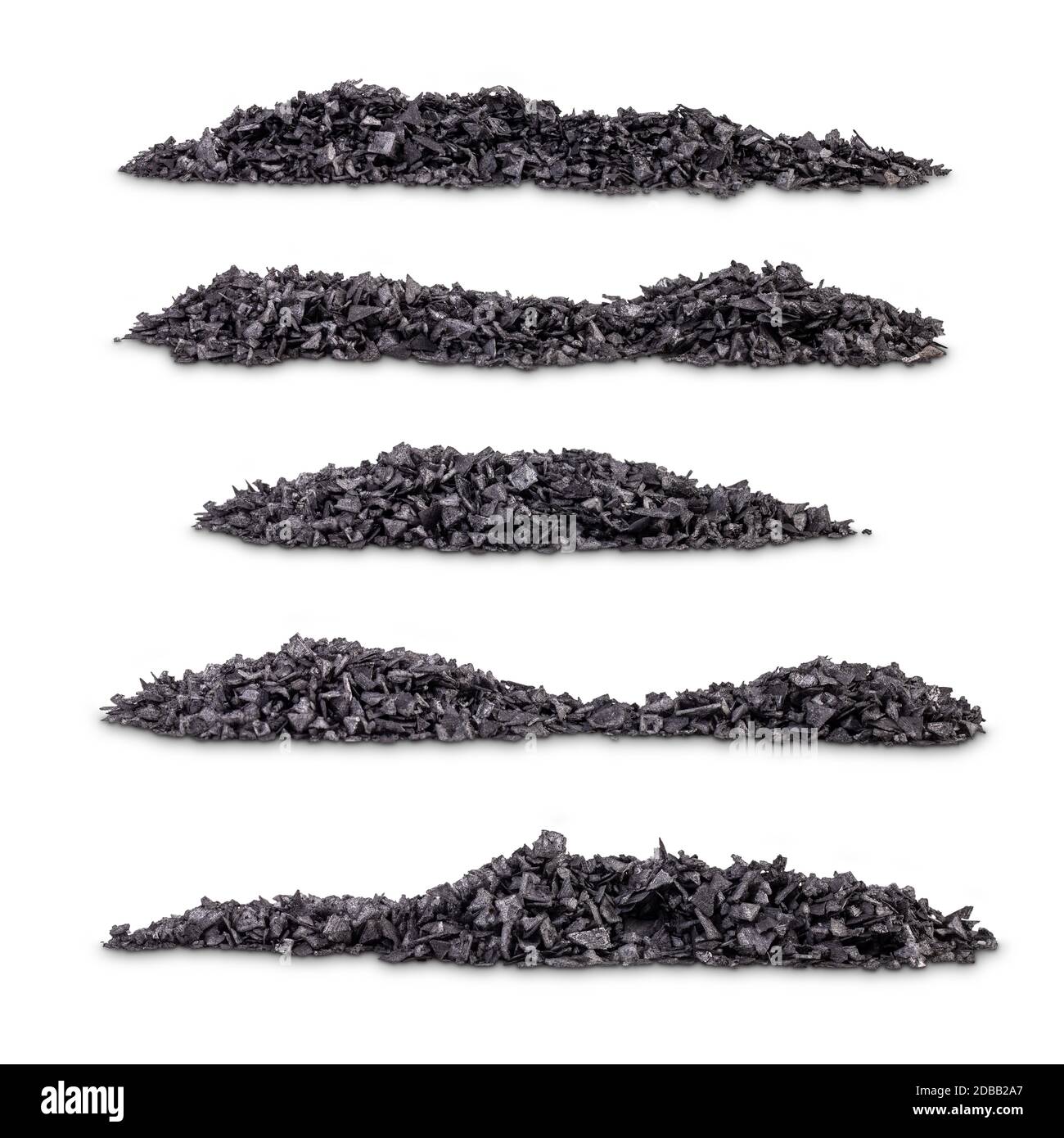 Plie of Hawaiian volcanic black salt on white background Stock Photo ...