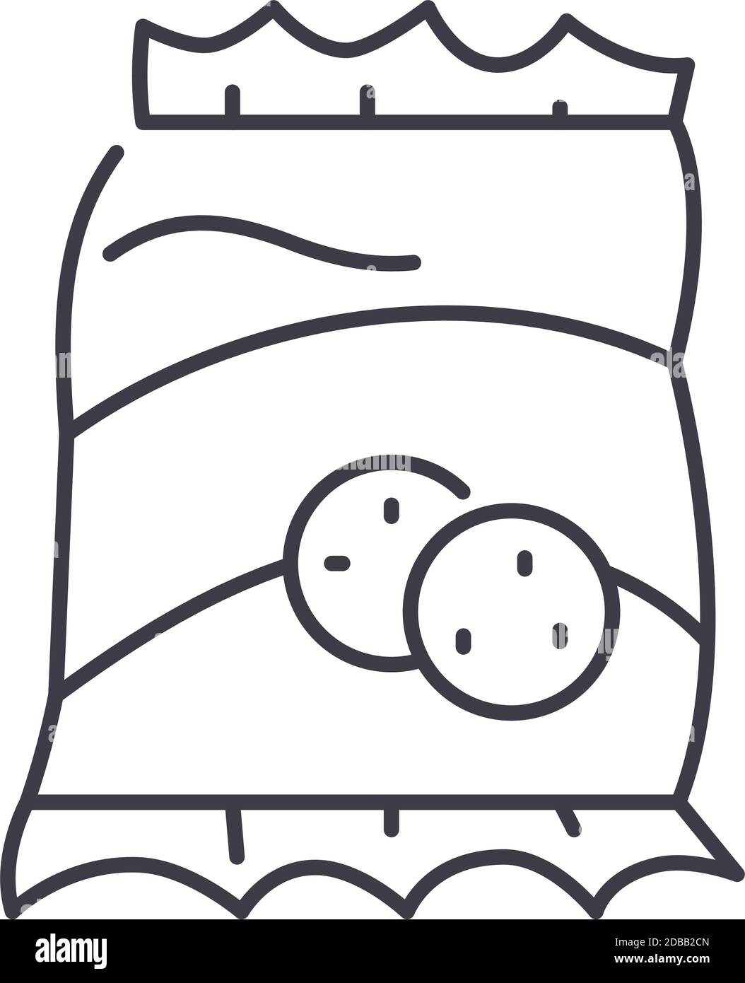 Snack icon, linear isolated illustration, thin line vector, web design ...