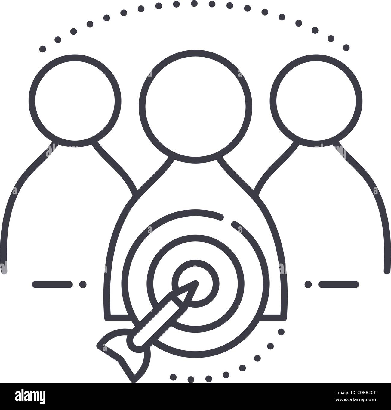 Social marketing cpi icon, linear isolated illustration, thin line ...