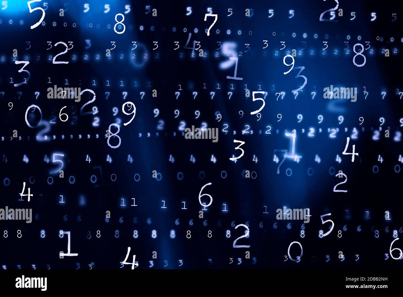 Numbers on blue background Stock Photo - Alamy