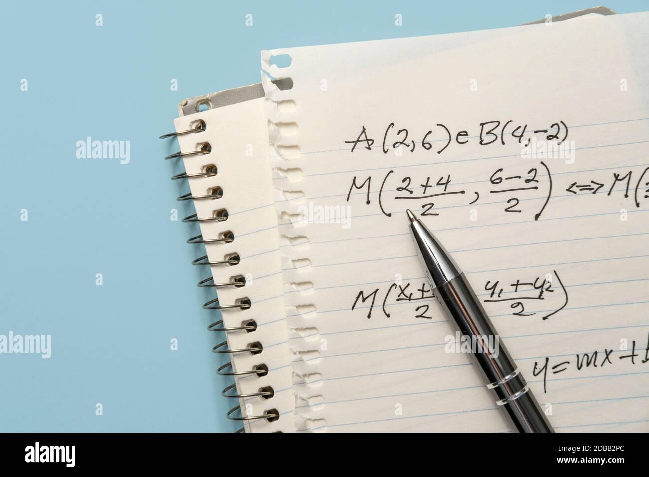 Maths student notes Stock Photo - Alamy