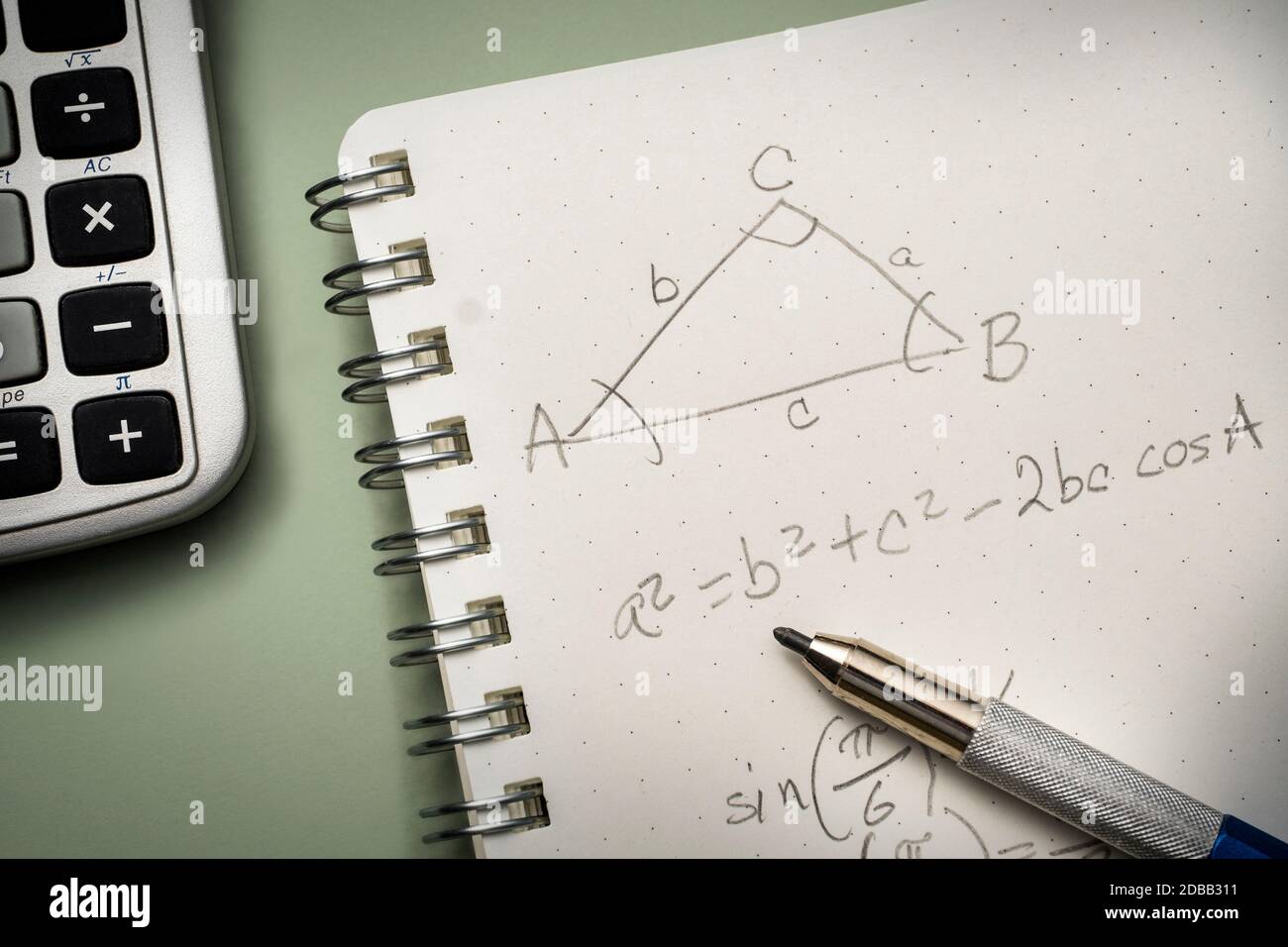 Maths student notes Stock Photo - Alamy