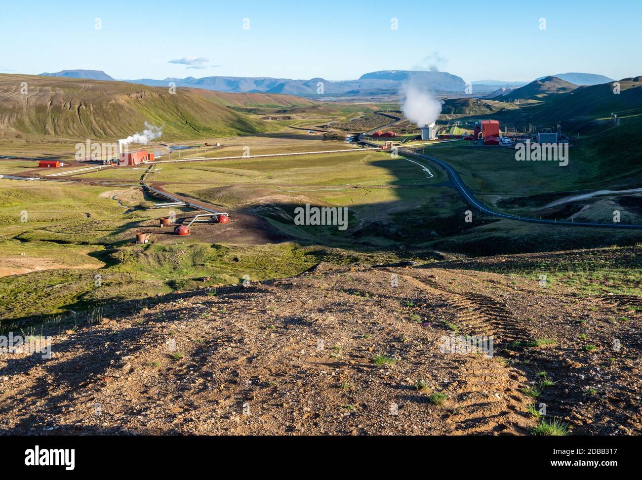 Geothermal power station in Iceland. Generation of ecologically clean ...