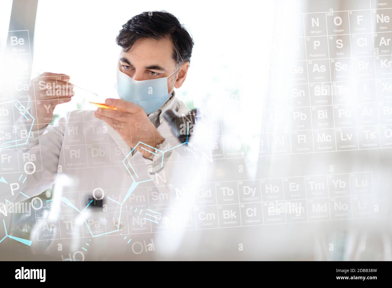 Doctor testing sample Stock Photo - Alamy