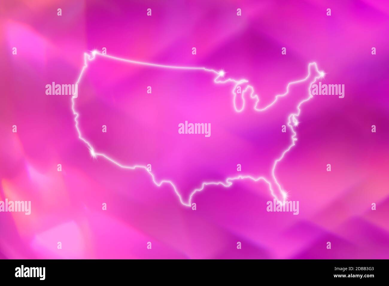 Usa map outline hi-res stock photography and images - Alamy