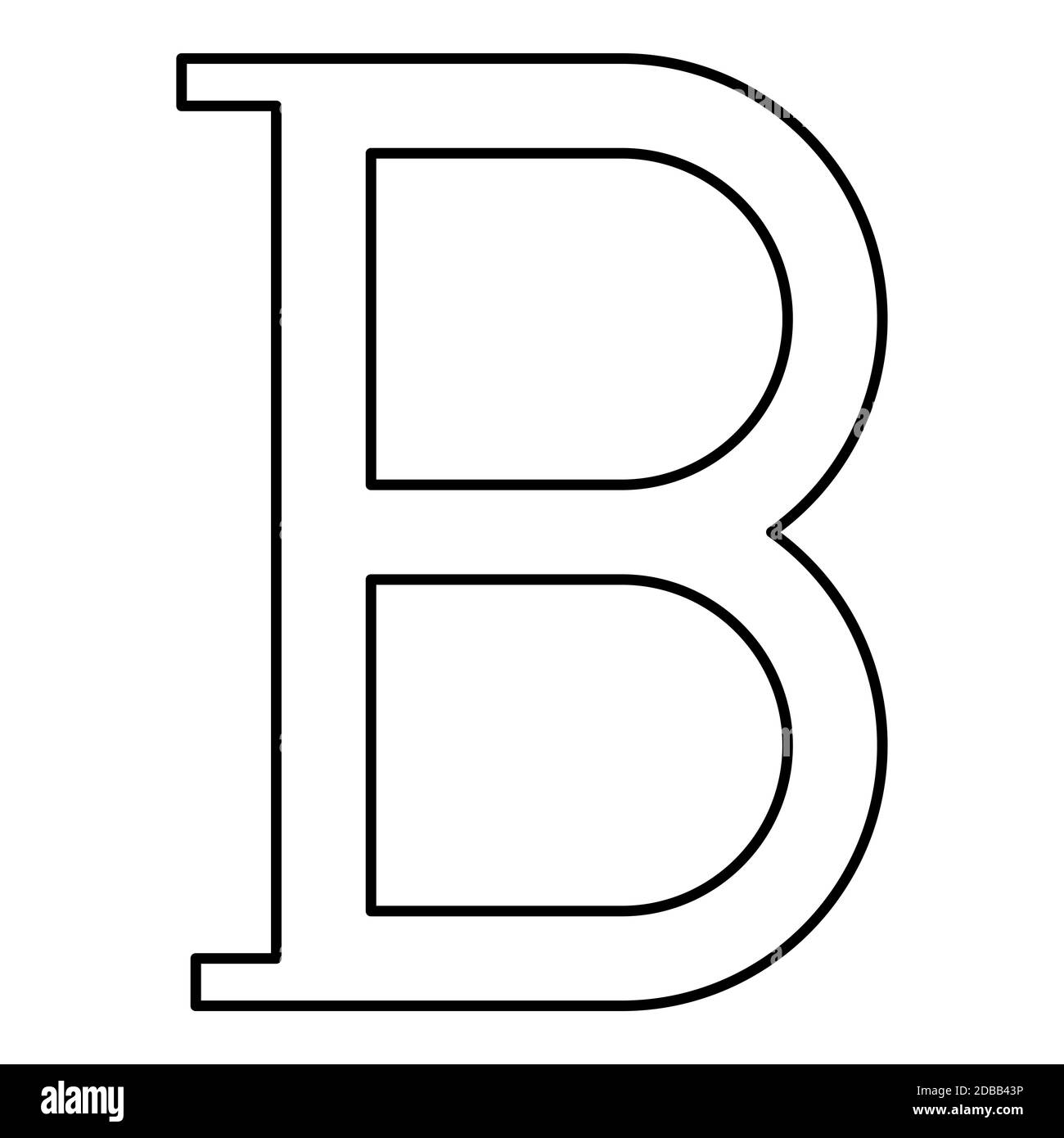 Beta greek symbol capital letter uppercase font icon outline black ...