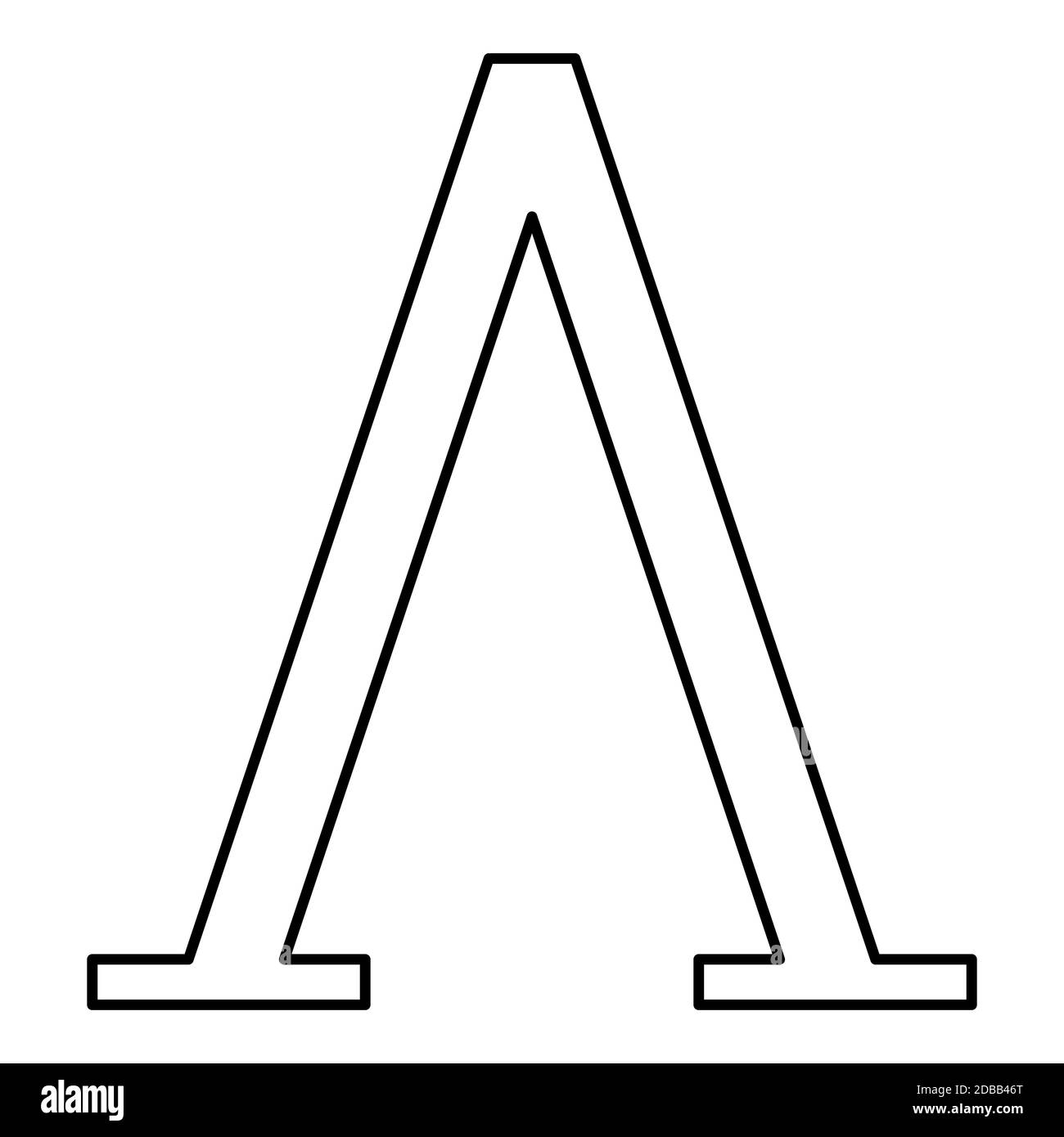 Lambda greek symbol capital letter uppercase font icon outline black ...