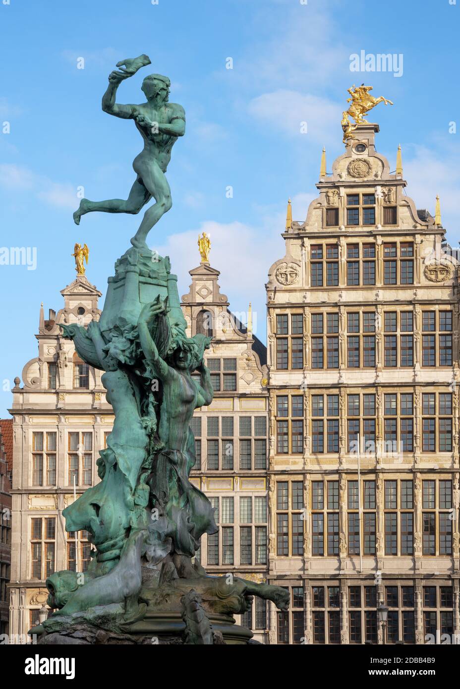 Old buildings around the Grote Market, one of the famous places in ...