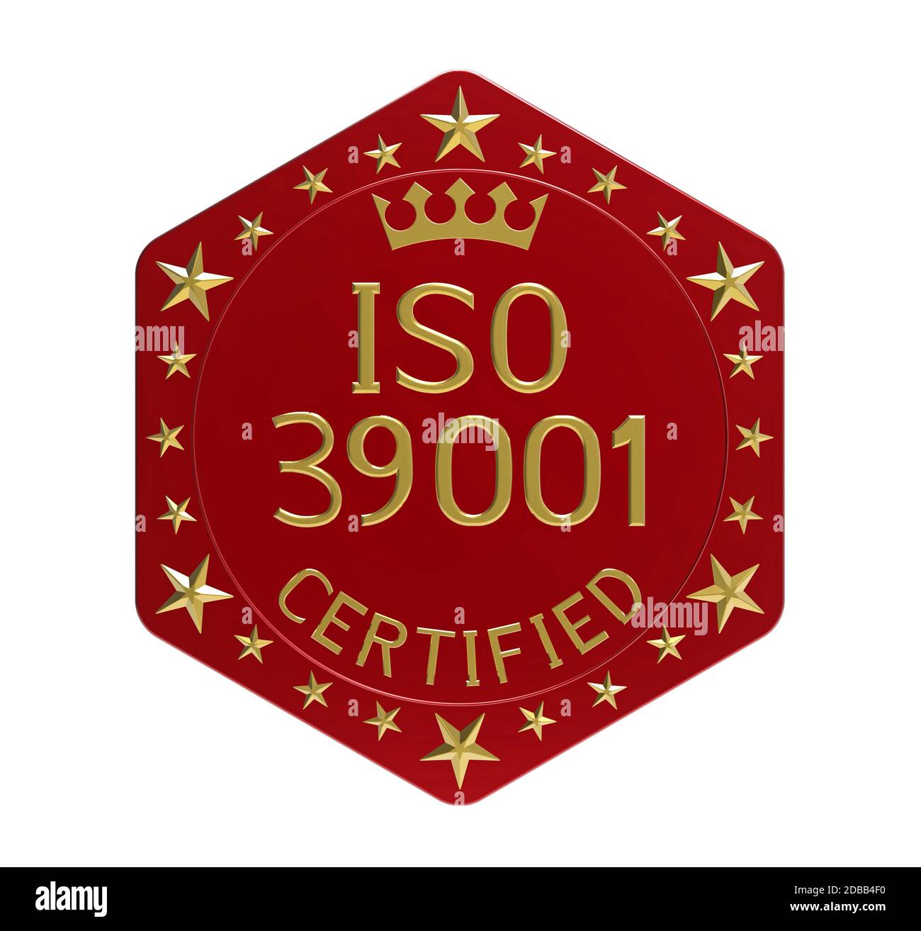 ISO 39001 standard, road traffic safety management system, 3D render ...