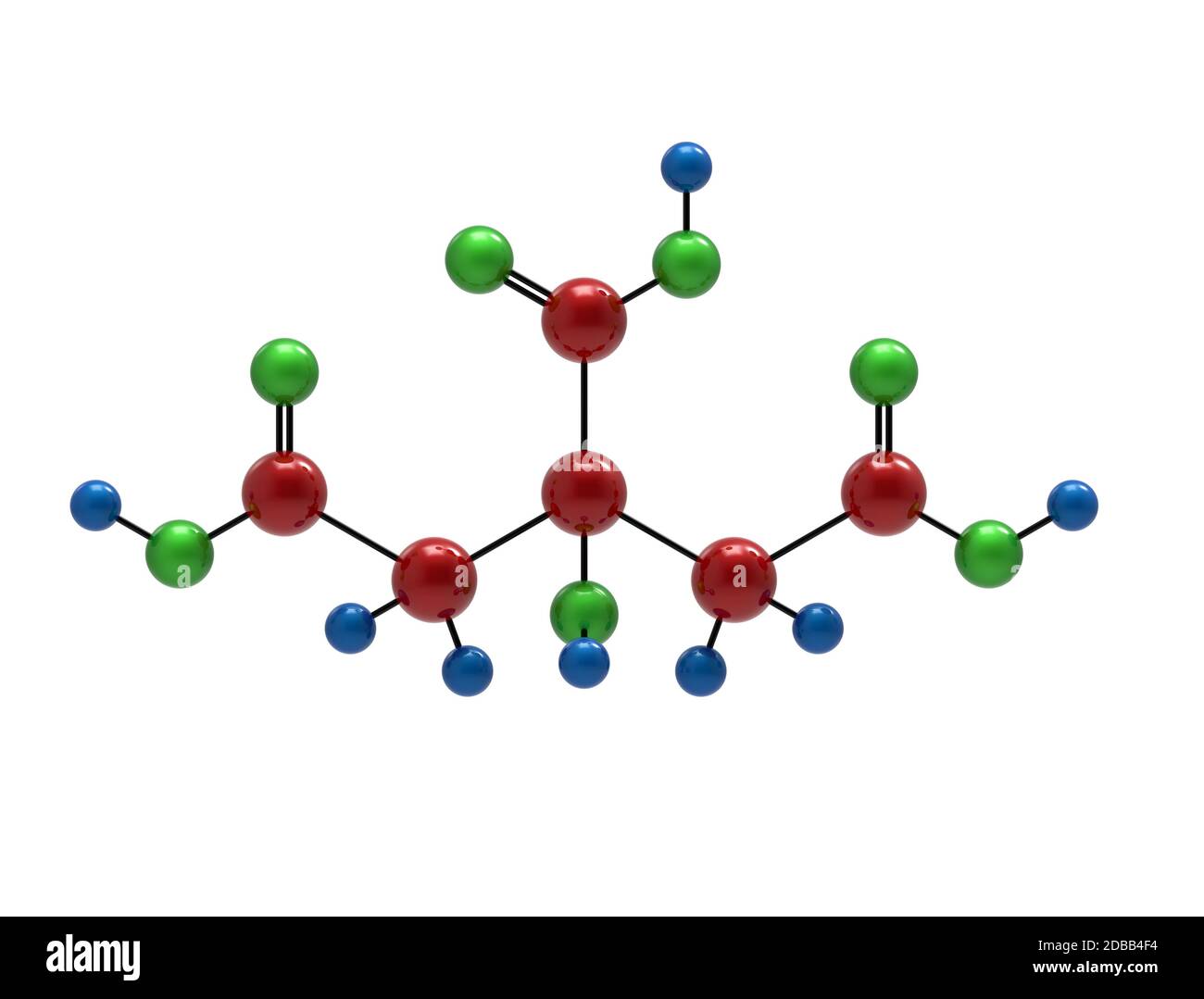 Molecule of citric acid, 3D render, isolated on white Stock Photo - Alamy