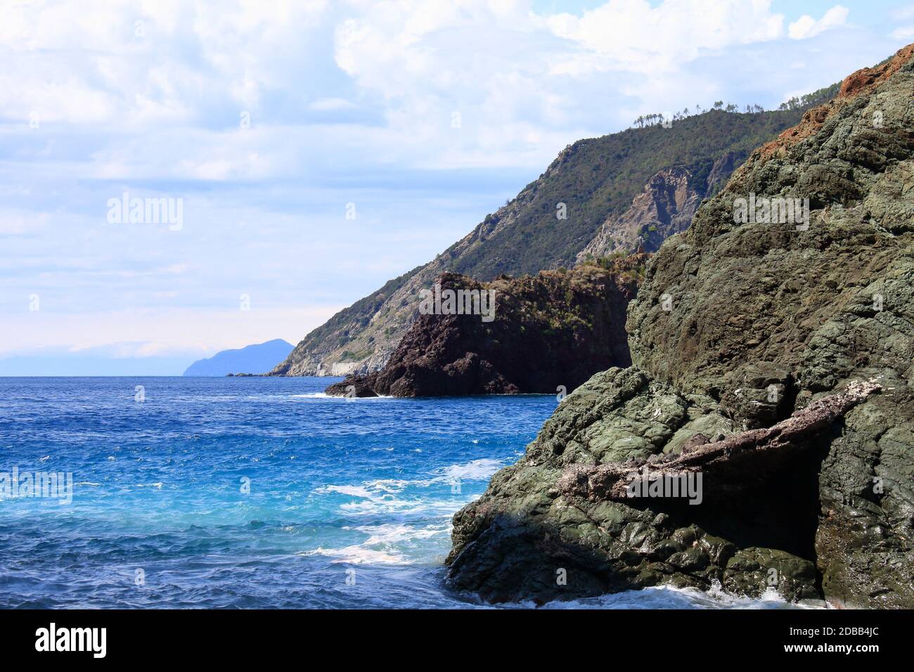 Framura cliff and bay, Five Lands national park. hi res photo Stock Photo - Alamy