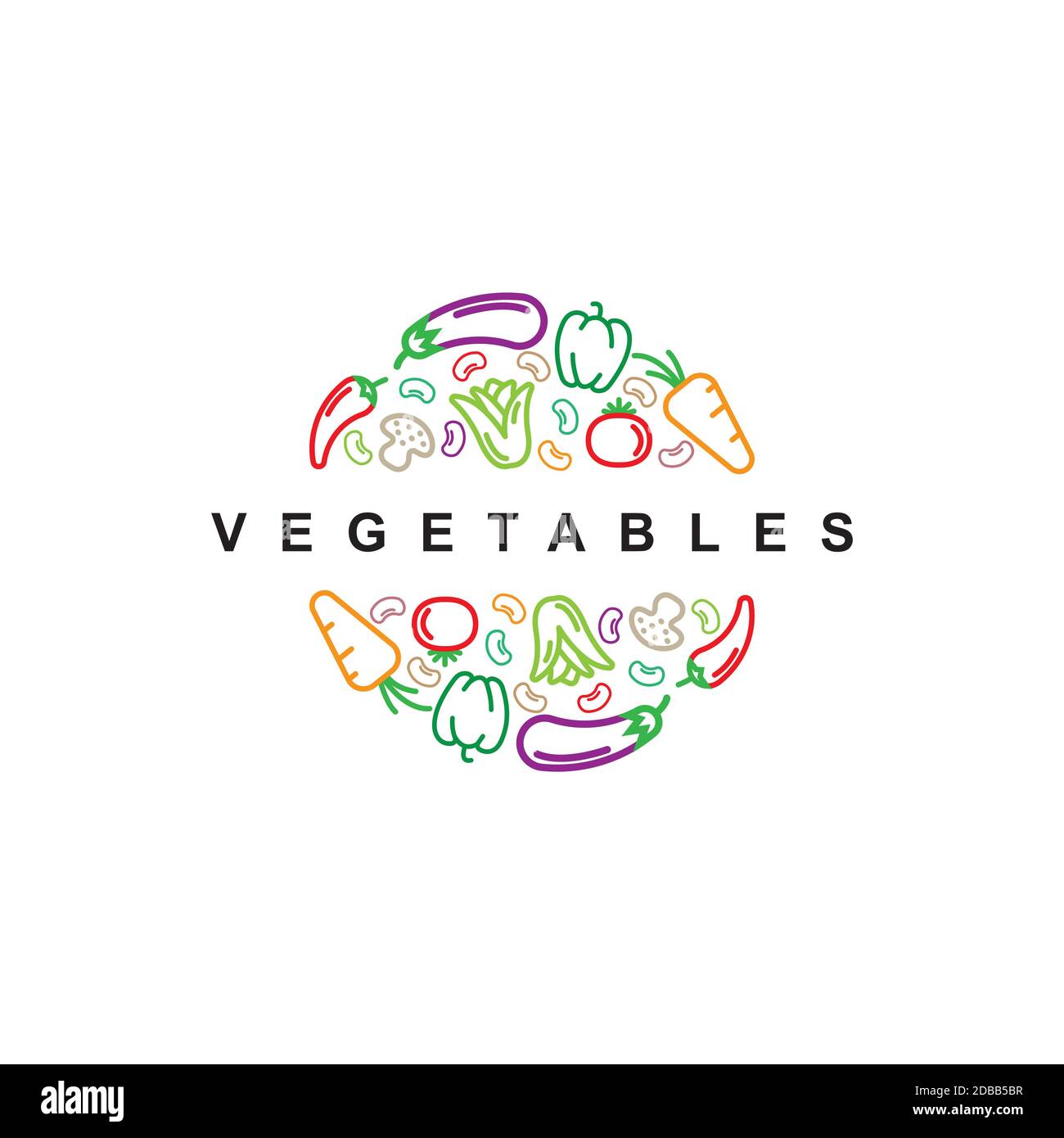 Vegetables logo design symbol vector template.Healthy organic food icon ...