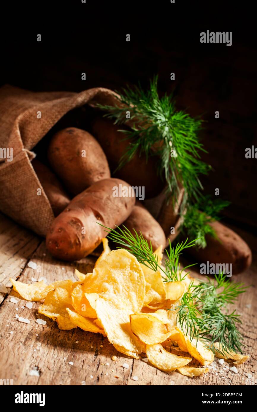 Vintage potato chips bag hi-res stock photography and images - Alamy