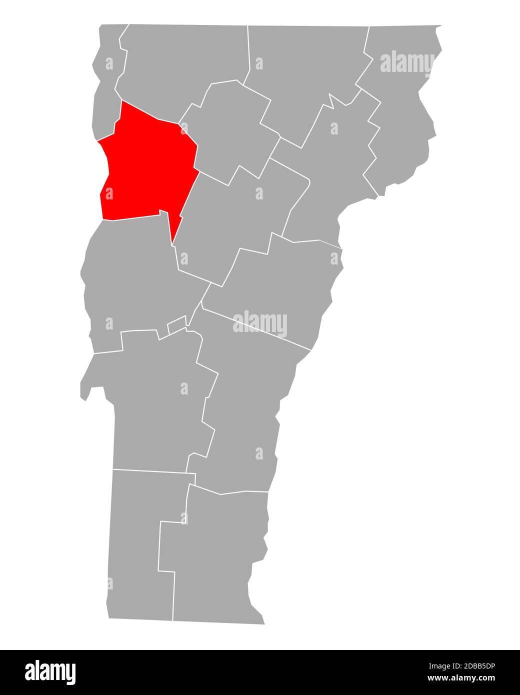 Map of Chittenden in Vermont Stock Photo - Alamy