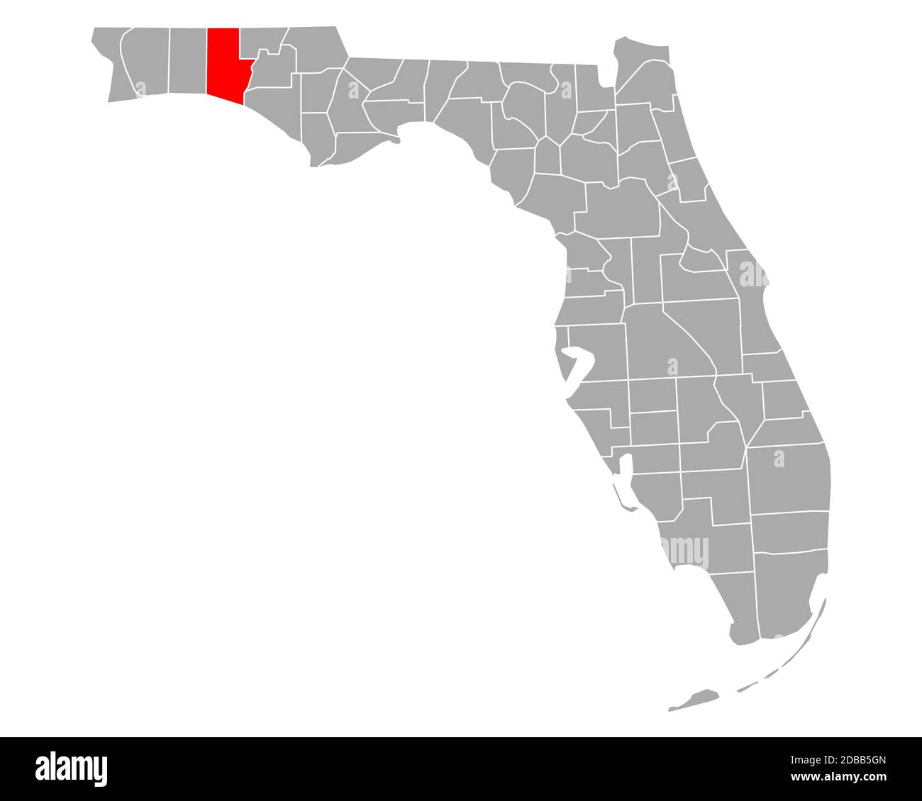 Map of Walton in Florida Stock Photo - Alamy